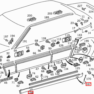 Mercedes W124 AMG Jack Point Covers Set Of 4 Primed HWA1246980130
