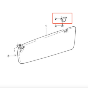 BMW E30 E36 E46 Z1 Z3 Sun Visor Bracket Clip Black 51161927476 / ...