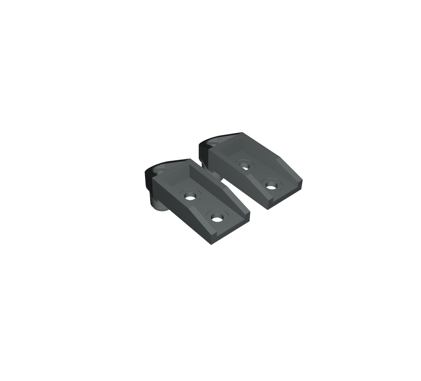 Volvo 480 Hinge Bracket, Pop-Up Headlight Set of 2 Black 3410860 ...