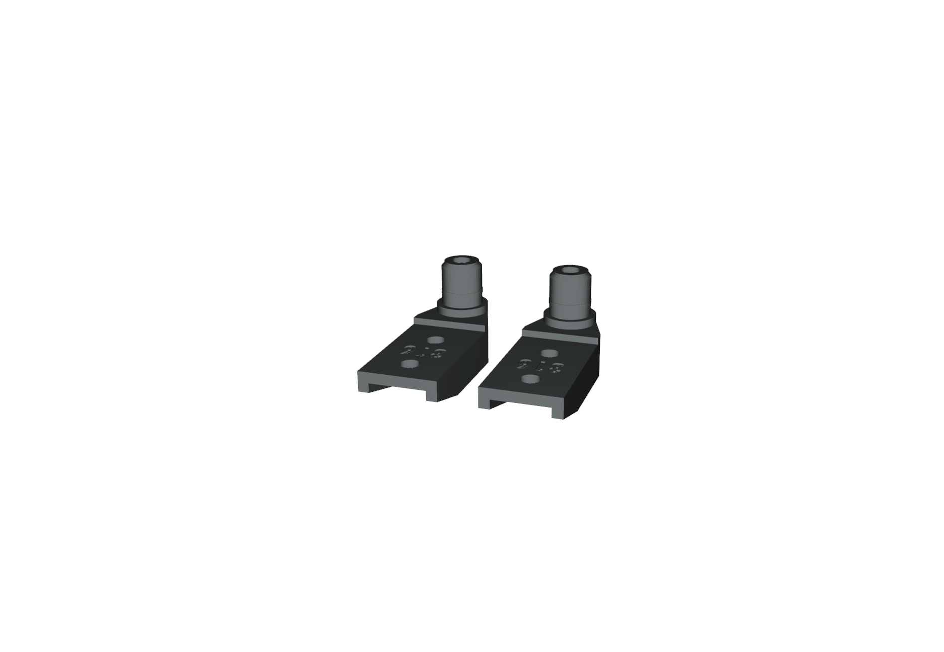 Volvo 480 Hinge Bracket, Pop-Up Headlight Set of 2 Black 3410860 ...
