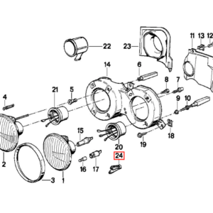 BMW E30 E28 E24 E23 Headlight Intermediate Pieces Set Of 2, 63121370398