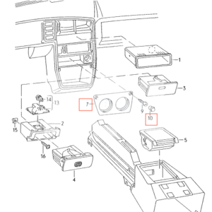VW Corrado Center Gauge Panel Holder Black 535 858 203