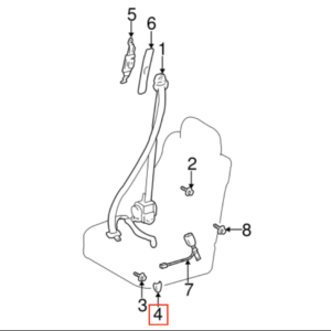Lexus SC430 Seat Belt Retractor Bolt Cover 73233-33010 - OctoClassic