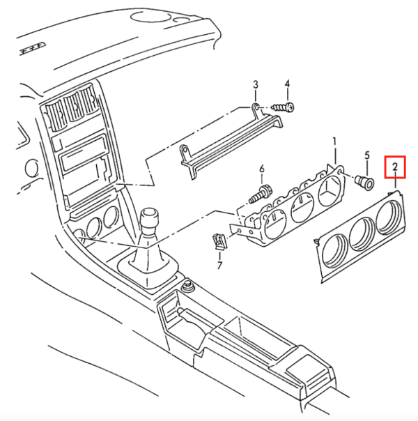 Audi 80 90 B3 VDO Gauge Bracket Frame Surround Fascia Cover Black 893863321