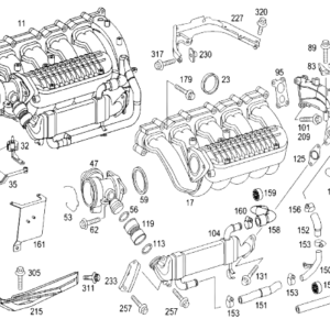 Mercedes W163 ML EGR Hose Pipe Connector 2.7 CDI OM612 Engine A6122030008
