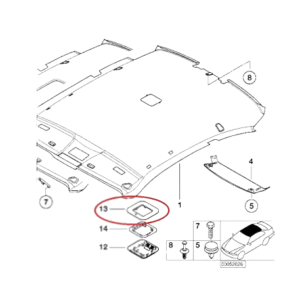 BMW E46 Z3 Mini R50 R53 Alarm Sensor Bracket White 51448243666 ...