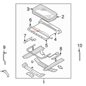 Ford Focus Mk1 Sunroof Shade Handle Black