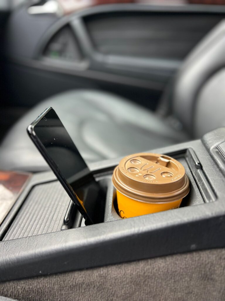 Mercedes R129 SL Custom Cup Holder And Mobile Phone Holder ...