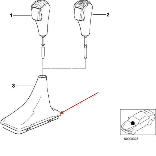 BMW E46 Automatic Shift Boot Frame Black 25161423220 - OctoClassic