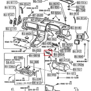 Mazda RX7 FC3S Interior Dashboard Panel Vent Left Or Right FB01-64-271 ...