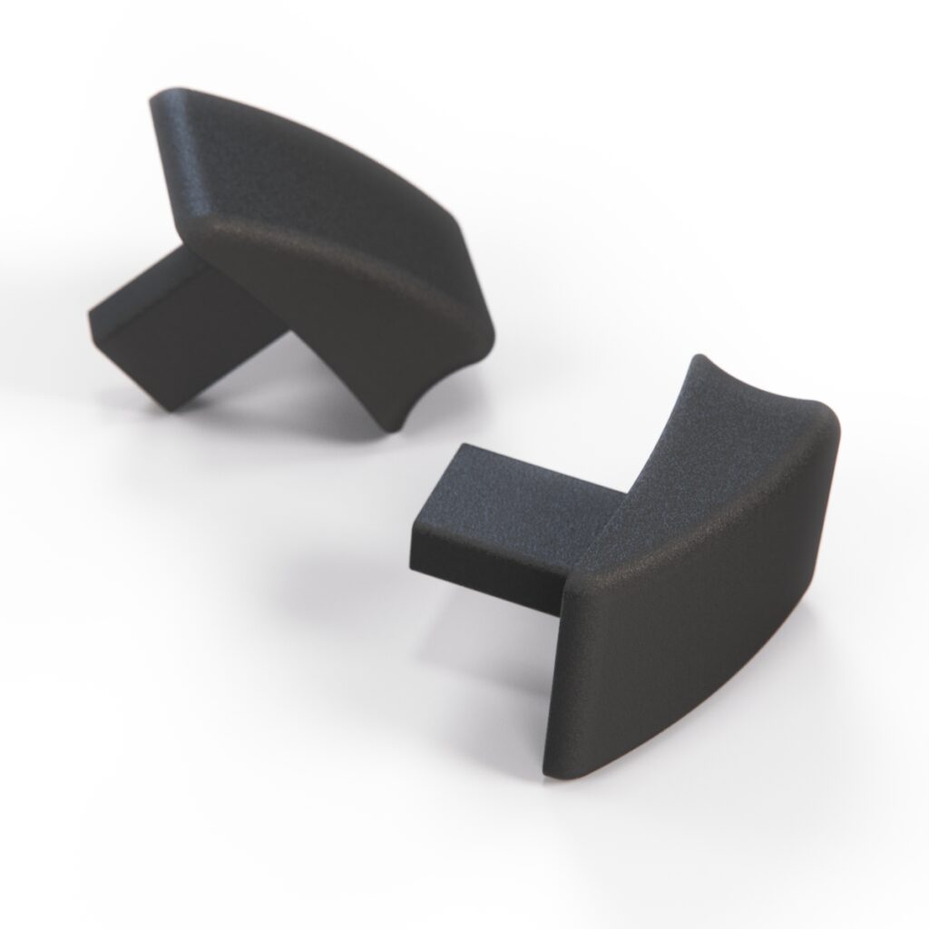 Fiat Coupe Seat Tilt Mechanism Knob Set Of 2 Black 120163080 - OctoClassic