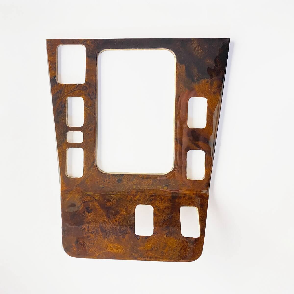 Mercedes W140 Center Console Trim Panel Cover Wood Zebrano / Walnut