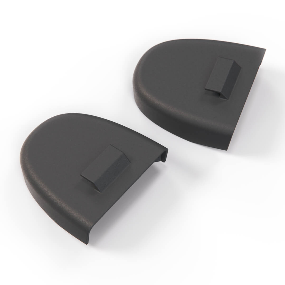 Fiat 124 Spider Sport Coupe Seatbelt Anchor Plate Cover Set Of 2 Black
