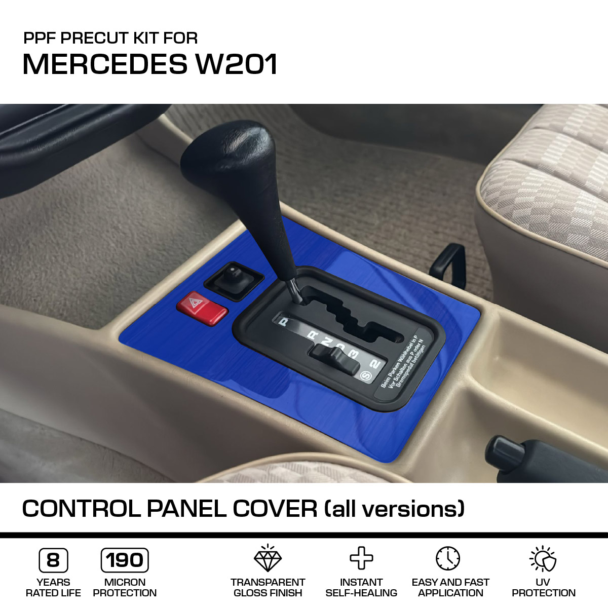 Mercedes W201 Control Panel Cover All Versions - PPF Paint Protection ...